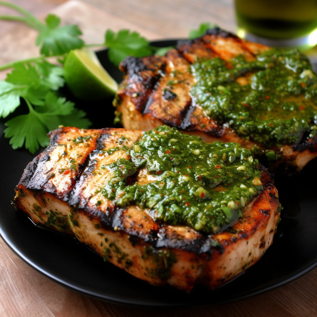 Ancho Chile Lime Grilled Swordfish Steaks with Cilantro Chimichurri ...